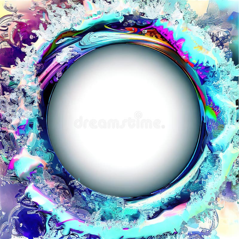 Abstract Design of a Circular Frame with Freezing and Snow Around it ...