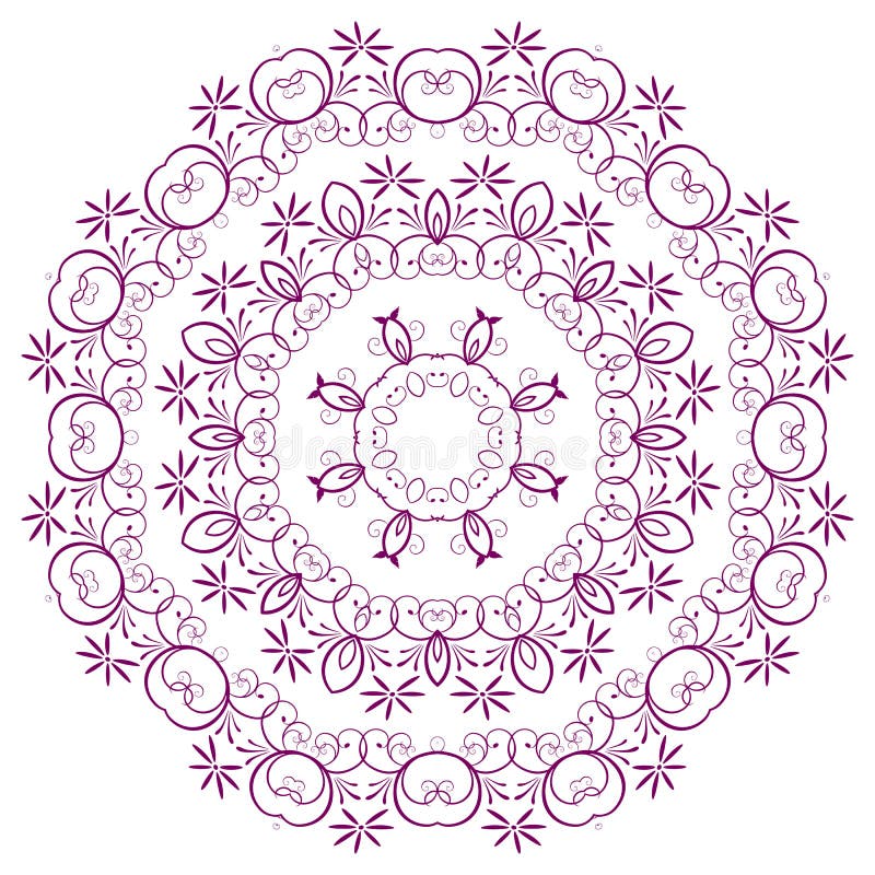 The Abstract Design of a Circular Pattern. Stock Vector - Illustration ...