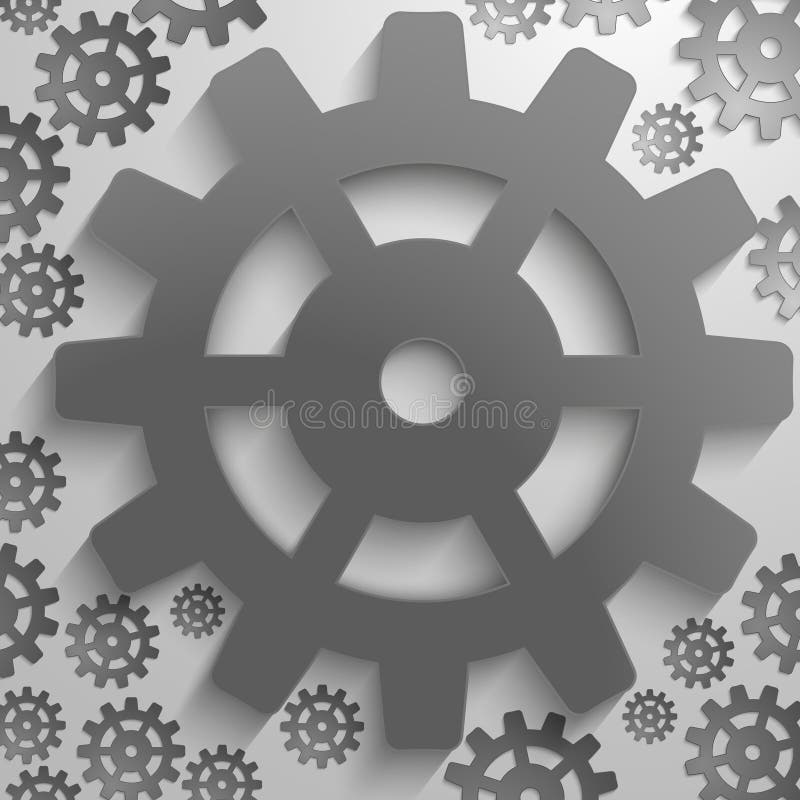 Abstract Design with Cog Wheel Stock Illustration - Illustration of ...