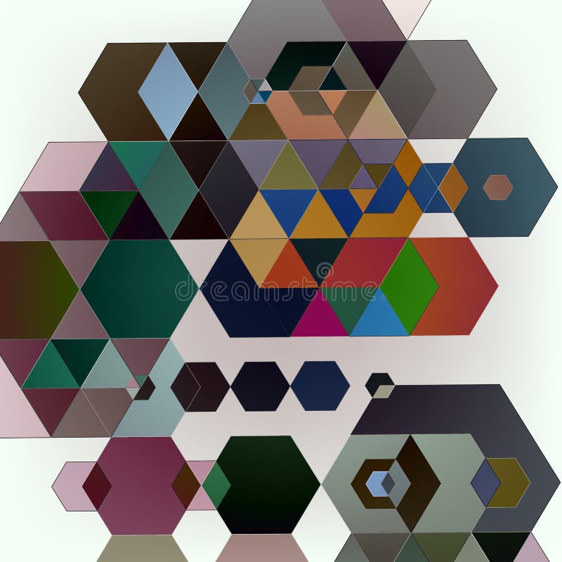 Abstract Design Color Hexagonal Shapes Background Vector Eps10 Stock ...