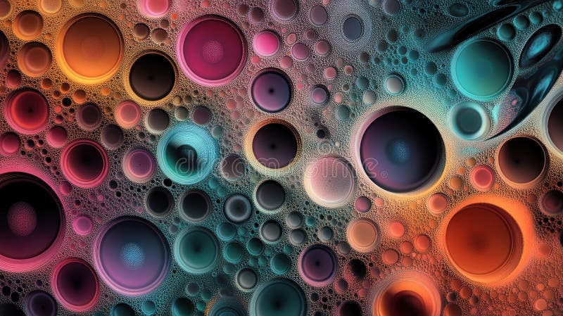 Abstract Design with Colorful Circular Patterns Stock Illustration ...