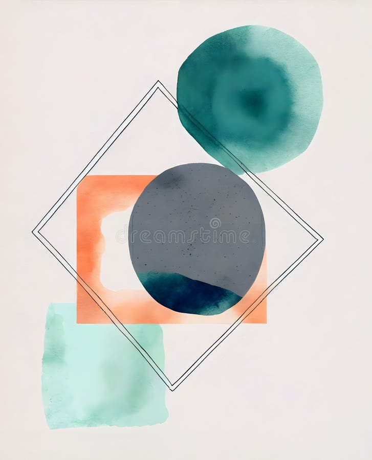 Abstract Design of Colorful Different Shapes Stock Illustration ...