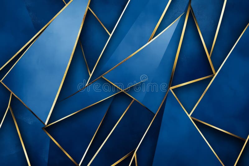 Abstract Design Composed of Overlapping Triangular Forms, with Golden ...