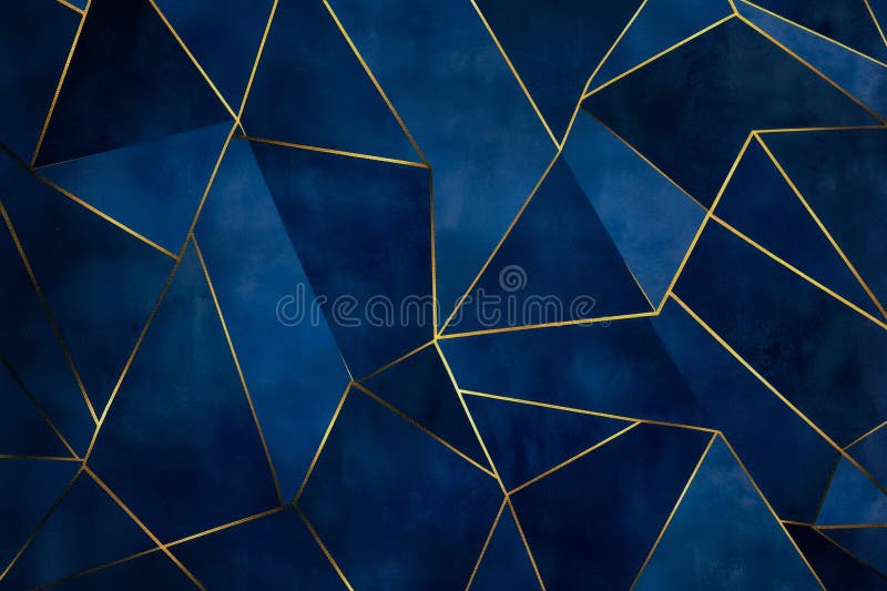 Abstract Design Composed of Overlapping Triangular Forms, with Golden ...