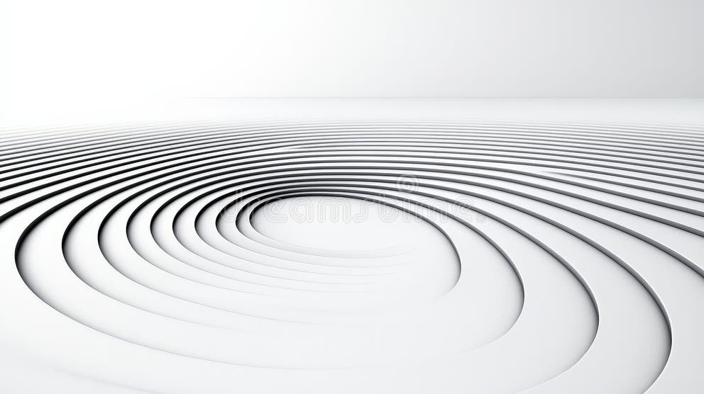 Abstract Design with Concentric Lines Creating a Visual Illusion of ...