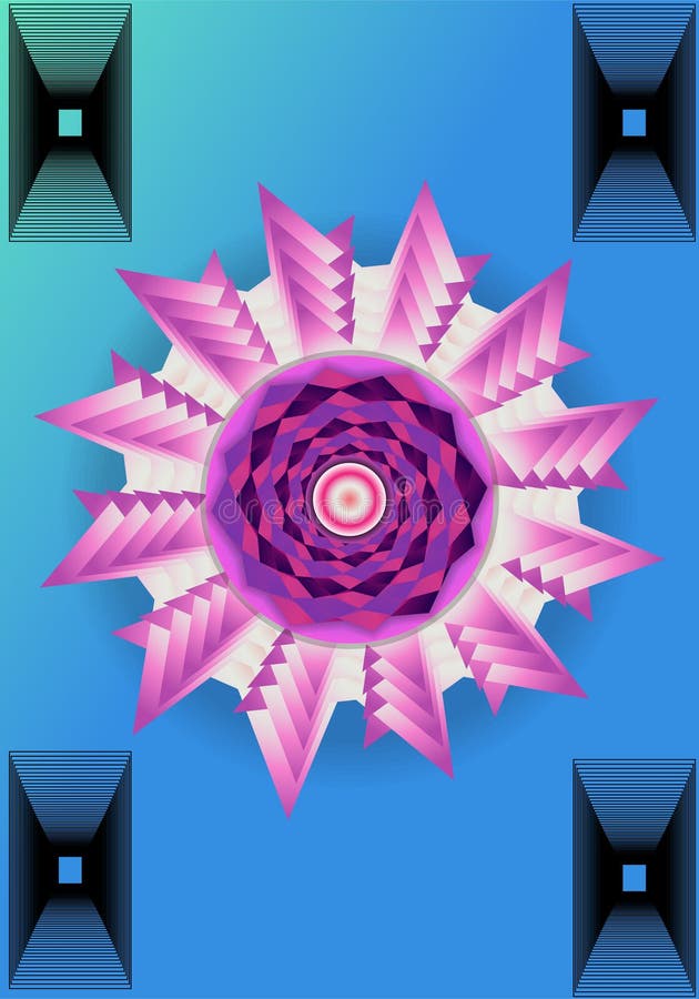 Abstract Design with the Concept of Distorted Space Stock Illustration ...