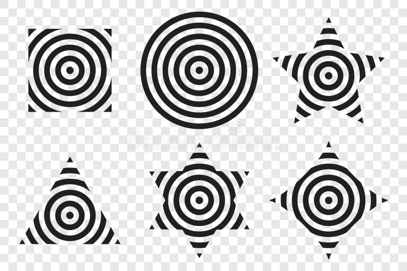 Abstract Design Contain Geometric Shapes with Concentric Circles. There ...