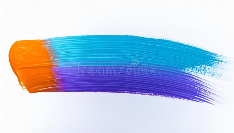 Abstract Design Created by the Blending of Three Paint Colors Stock ...