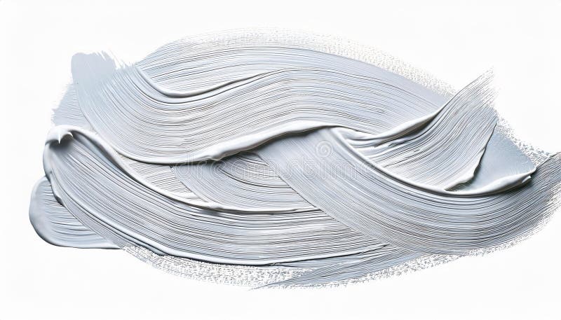 Abstract Design Created by Dynamic White Paint Brush Strokes on a ...