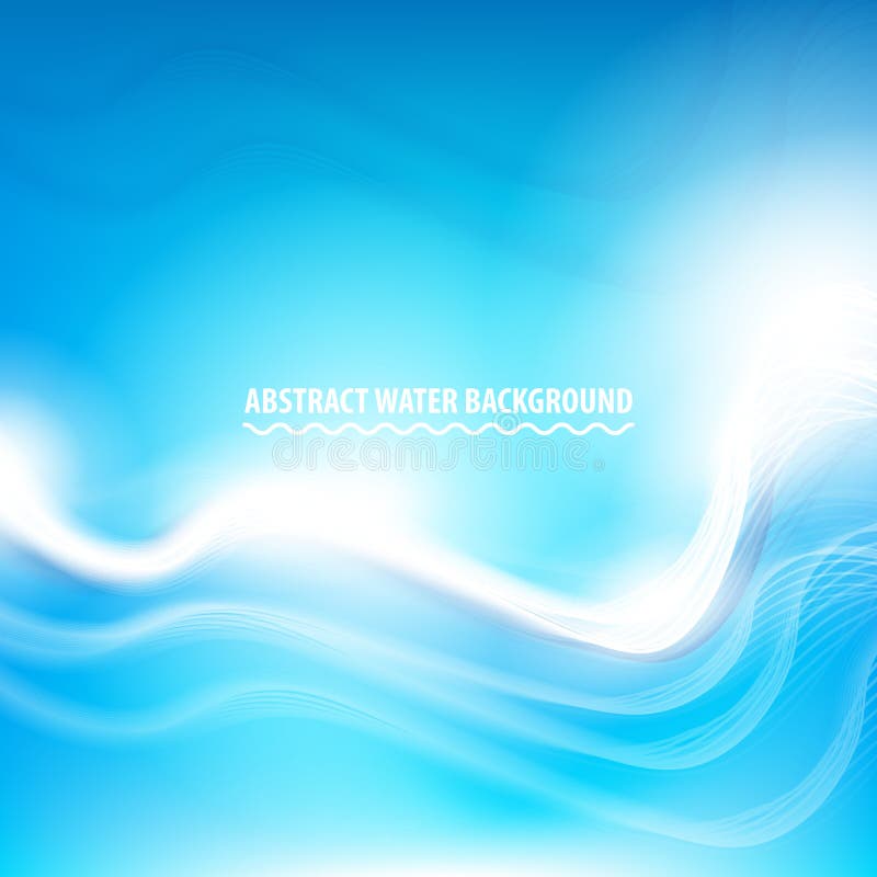 Abstract Design Creativity Background of Blue Waves Stock Vector ...