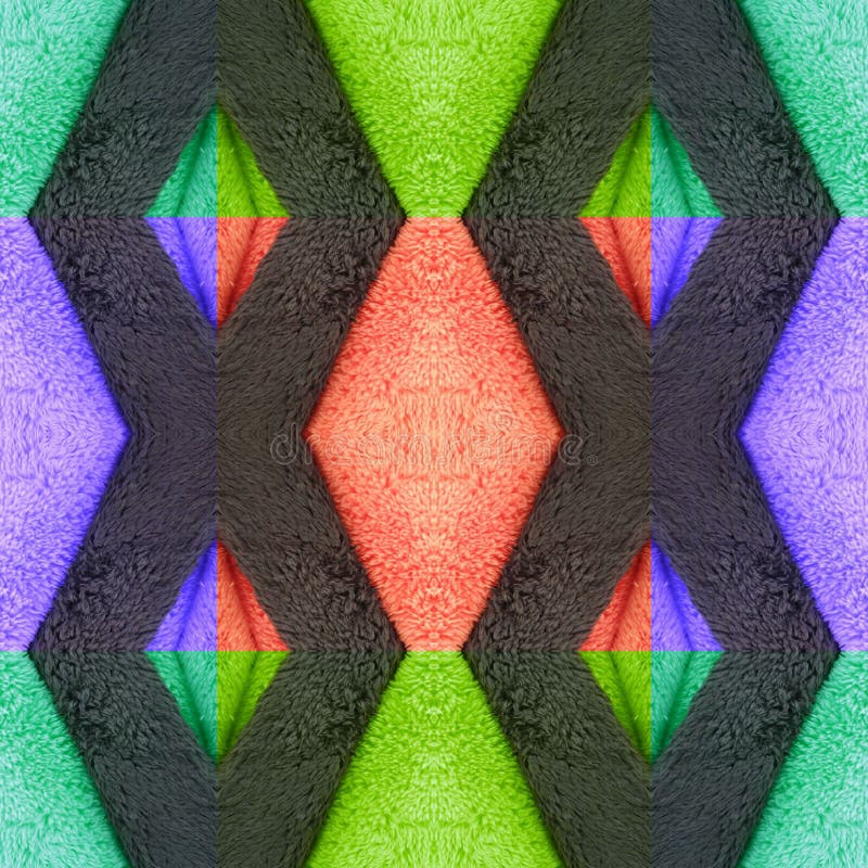 Abstract Design with Cuts of Fabric in Various Colors, Background and ...