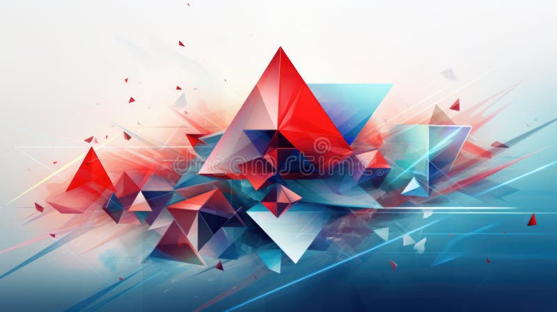 Abstract Design with 3D Triangles, Abstract Illustration Stock ...