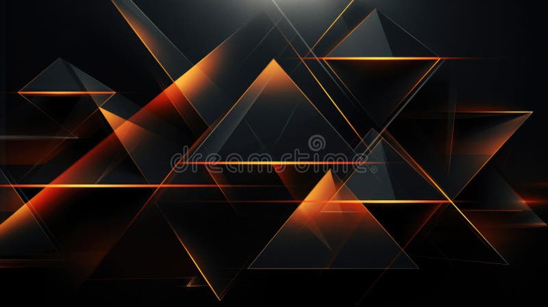 Abstract Design with 3D Triangles, Abstract Illustration Stock ...