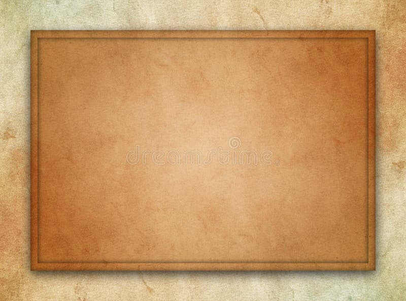 Abstract Design. Dark Brown, Framed Parchment on Stone Texture ...