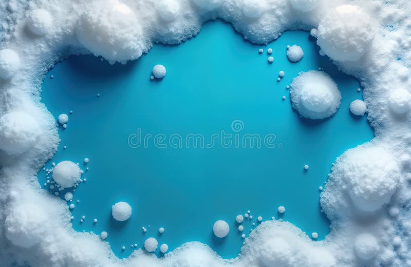 Abstract Design of Detergent Foam Bubbles on Blue Surface. White Foam ... Abstract Design of Detergent Foam Bubbles on Blue Surface. White Foam ...