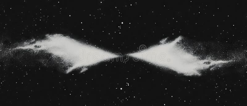 Abstract Design of Dust and Shapes Creating a Void on a Black ...