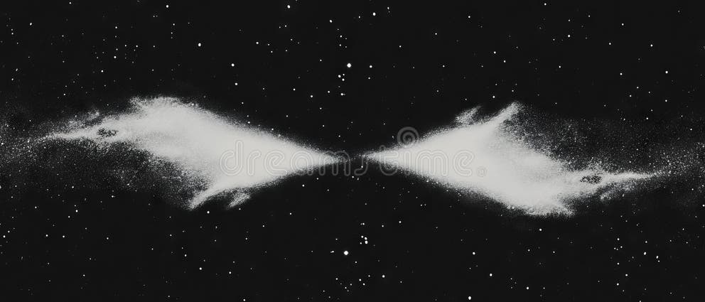 Abstract Design of Dust and Shapes Creating a Void on a Black ...