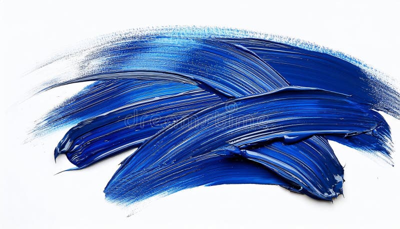 Abstract Blue Paint Stroke Swirl Dynamic Brushstroke Design Element ...