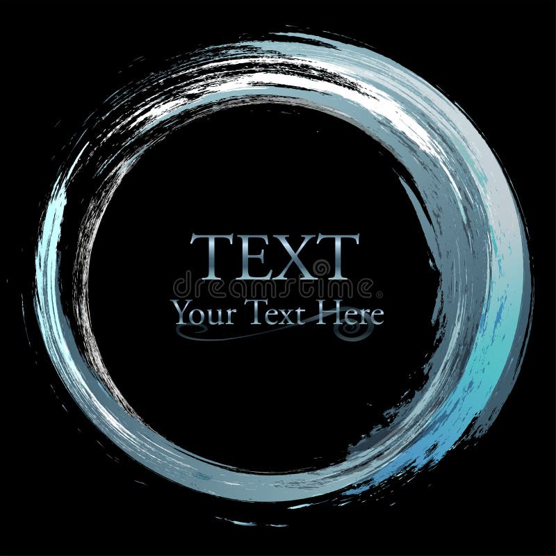 Abstract Design Element. Circle Frame Painted with Stock Vector ...