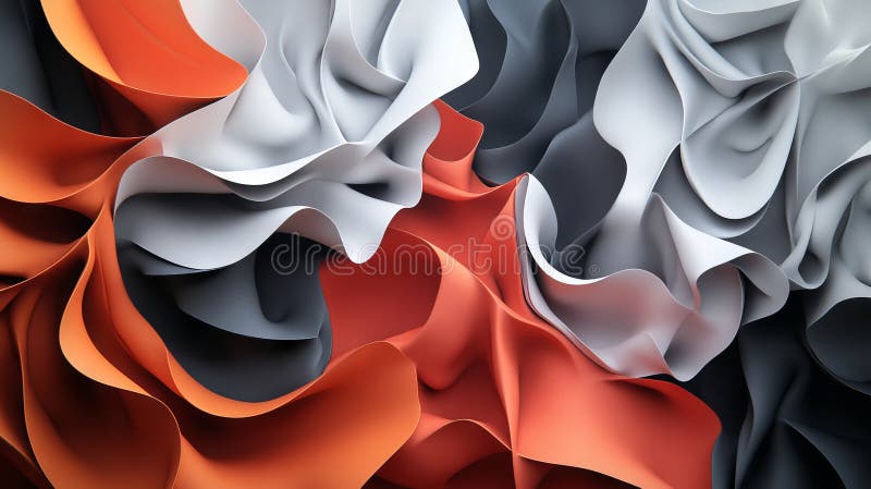 An Abstract Design Element Consists of Swirling Fluid Forms in Various ...
