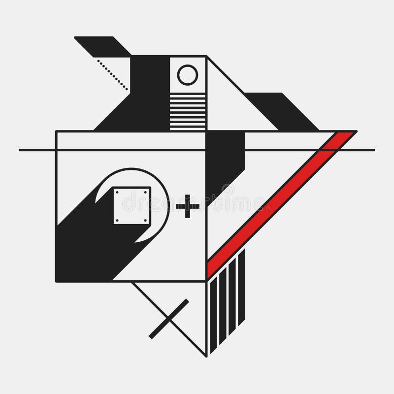 Abstract Design Element in Constructivism Style Stock Vector ...
