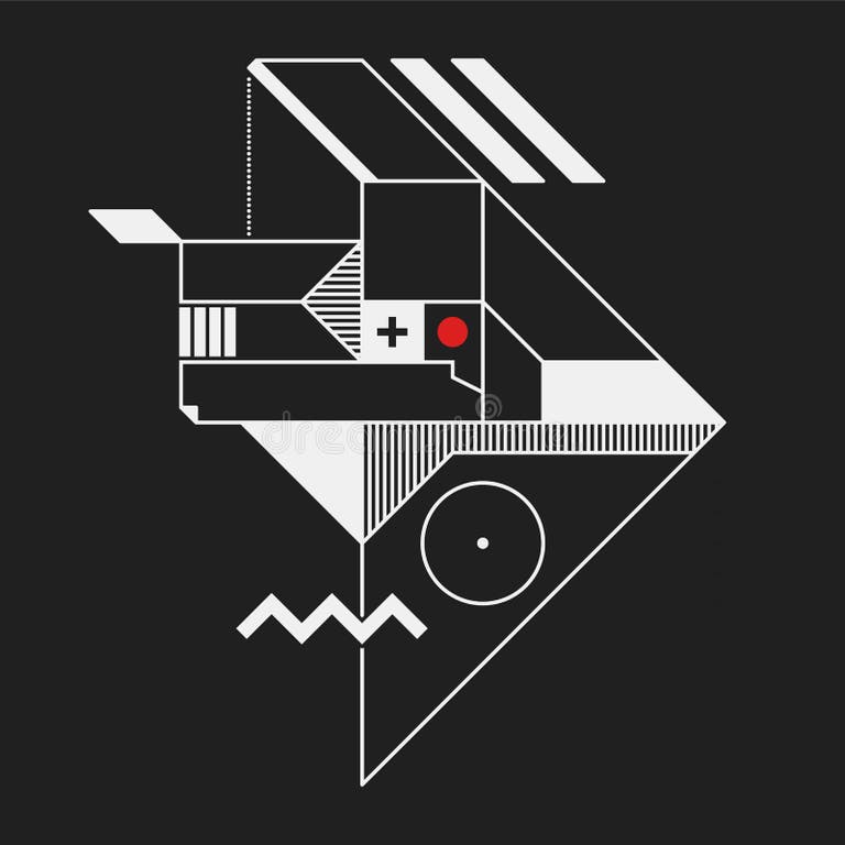 Abstract Design Element in Constructivism Style Stock Vector ...