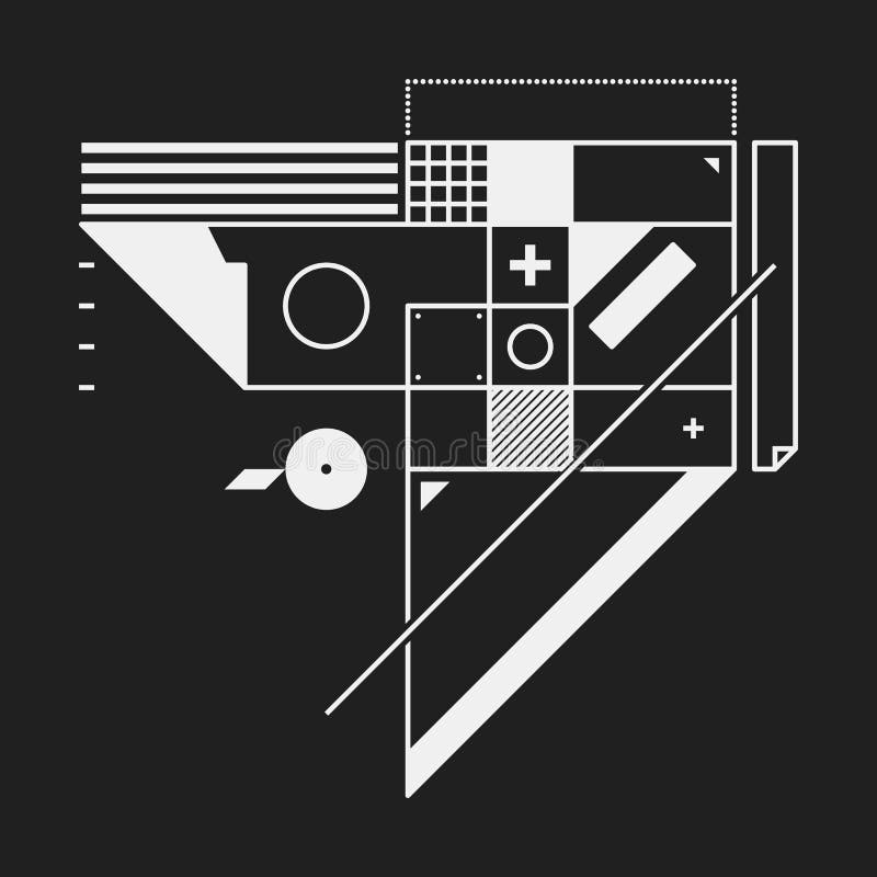 Abstract Design Element in Constructivism Style Stock Vector ...