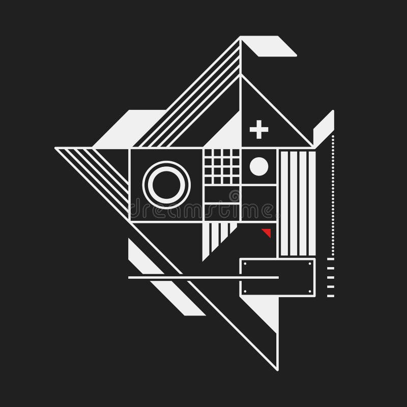 Abstract Design Element in Constructivism Style Stock Vector ...