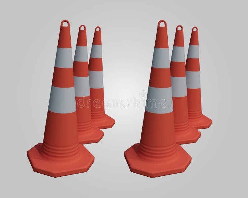 Abstract Design Element 3d Render of Traffic Cone Minimalist Concept ...
