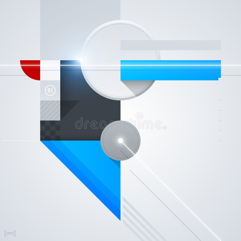 Abstract Design Element with Glossy Geometric Shapes. Stock Vector ...