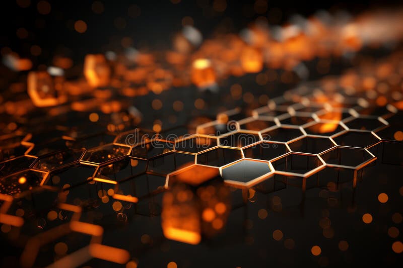 Abstract Design Element with Hexagon Pattern and Geometric Shapes in ...