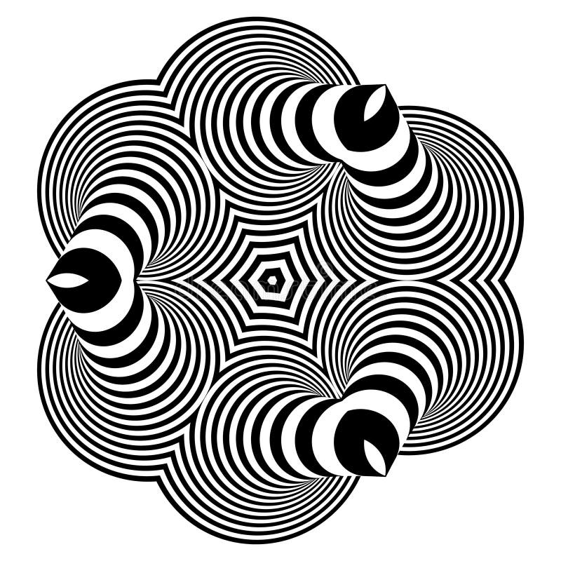 Abstract Design Element. Optical Art Stock Vector - Illustration of ...
