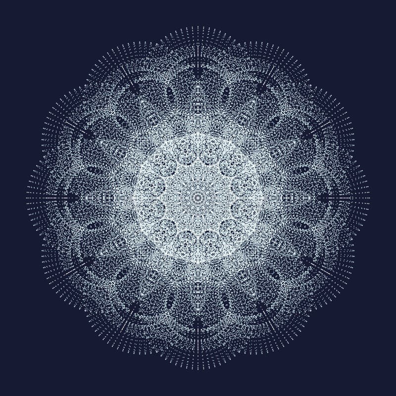 Abstract Design Element with Particles. Cyber Pattern Stock Vector ...