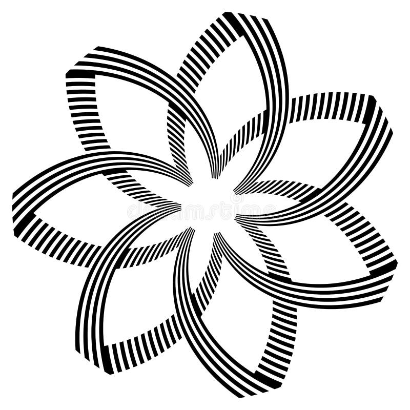 Abstract Design Element. Rotation Lines Pattern Stock Vector ...