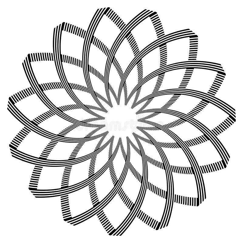 Rotation lines patterns. stock vector. Illustration of latticed - 105068767