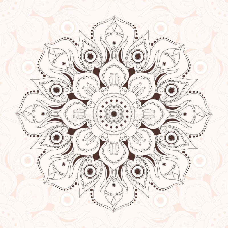 Abstract Design Element. Round Mandala in Vector. Graphic Template for ...