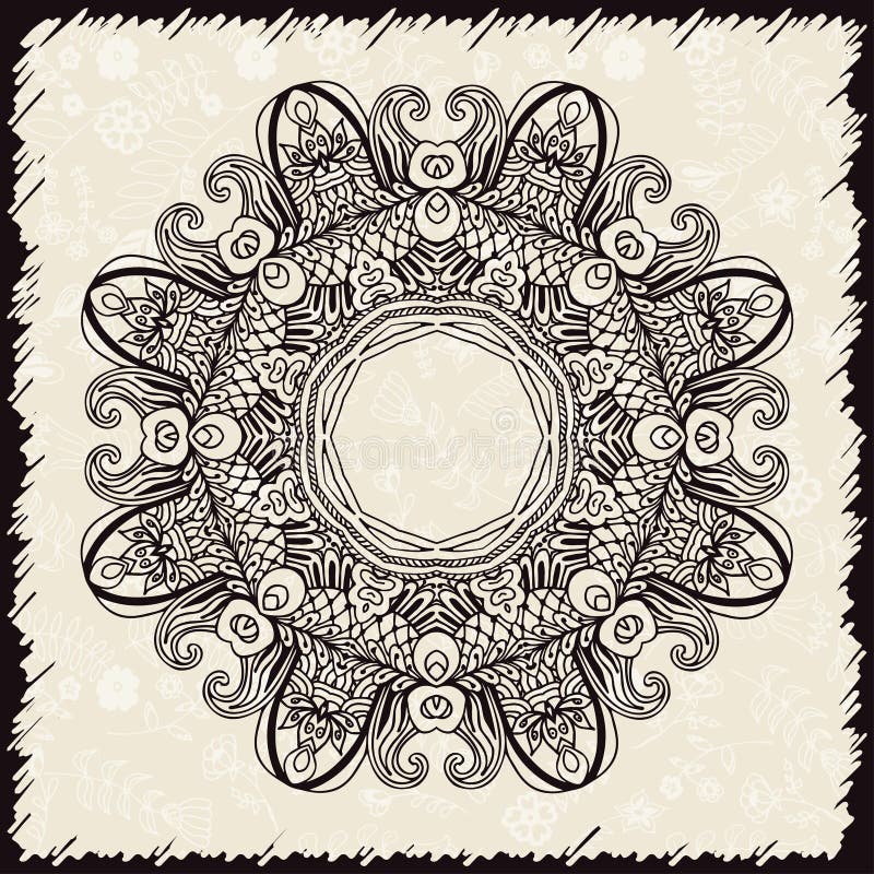 Abstract Design Element. Round Mandala in Vector. Graphic Template for ...