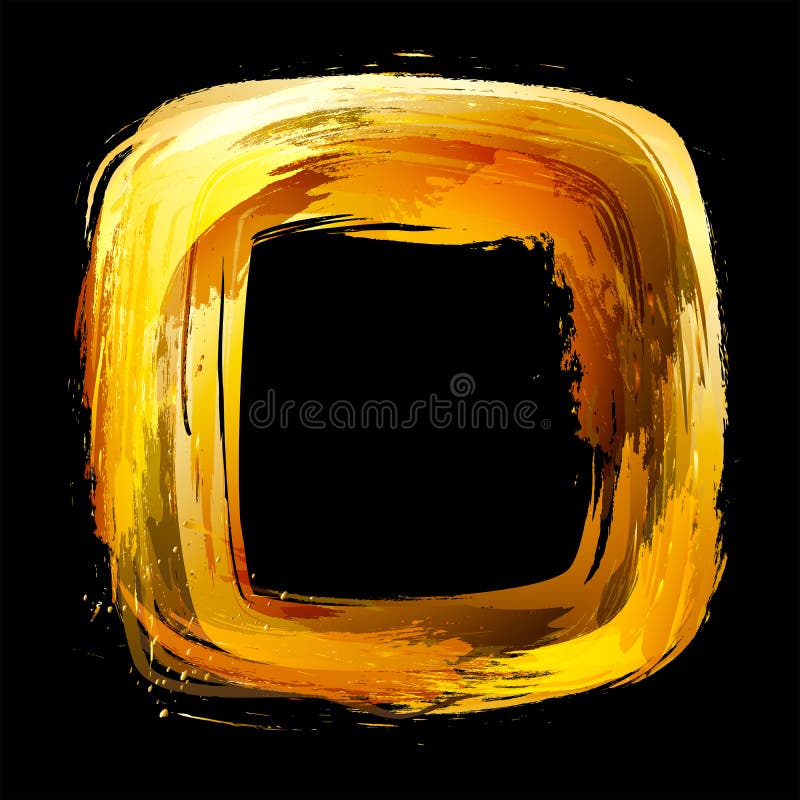 Abstract Design Element. Square Frame Painted with Brush Stock ...