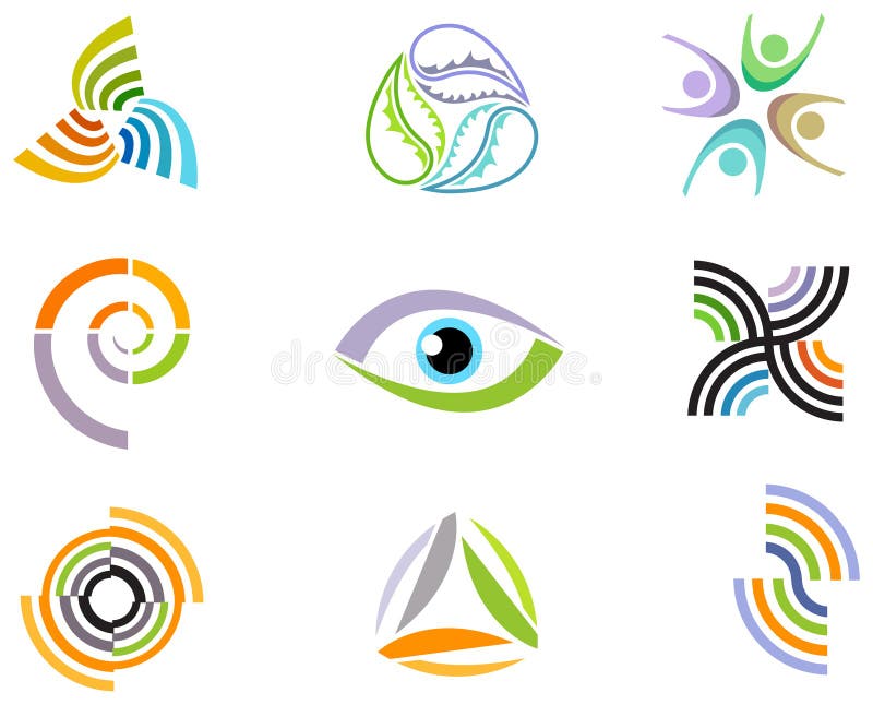 Abstract Design Elements And Icons Stock Vector - Illustration of ...