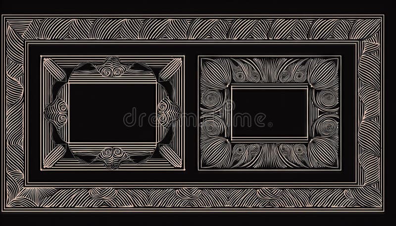 Abstract Design Elements Linear Frames Borders in a Vibrant Vector Set ...