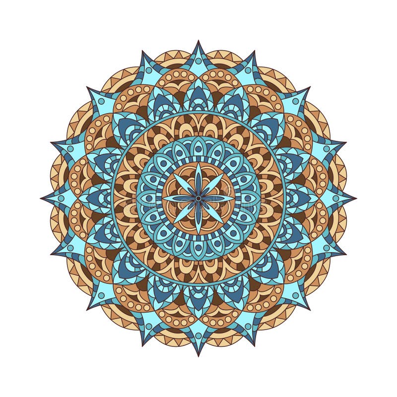 Abstract Design Elements. Round Mandalas in Vector. Graphic Template ...