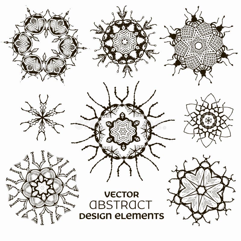 Abstract Design Elements Set Stock Vector - Illustration of germ ...