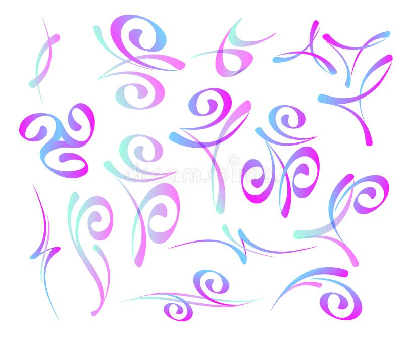 Abstract Design Elements.Vector Illustration.Isolated Elements White ...