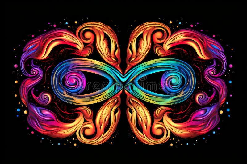 An Abstract Design of an Eye in the Shape of an Infinity Symbol on a ...