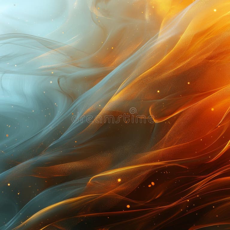 The Abstract Design of this Fabric in Gold and Silver Features a Flow ...