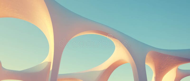 Exploration of Interconnected Arches Creating a Dynamic Abstract ...