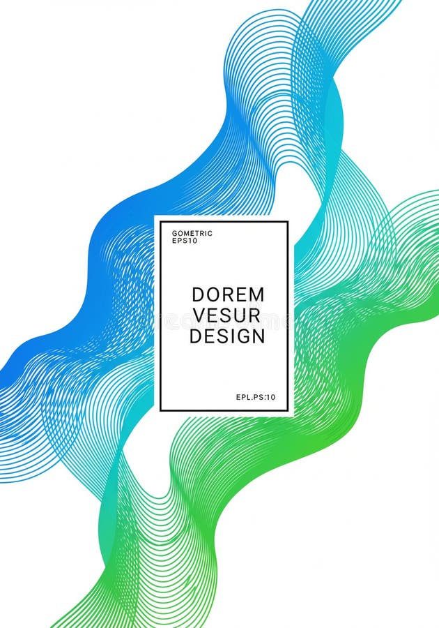 Abstract Design Features Flowing, Multicolored Wave Lines in Shades of ...