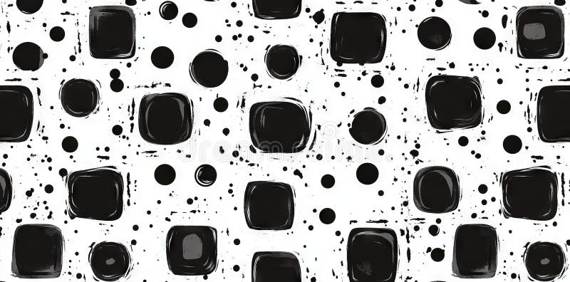 The Abstract Design Features a Modern Minimalist Monochrome Black and ...
