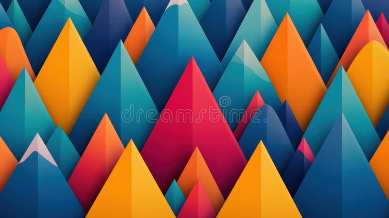 Abstract Design Features Modern Pyramid Shapes with Vibrant Textures ...