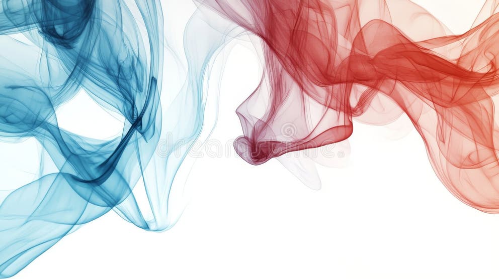 This Abstract Design Features Wavy Red and Blue Patterns, Making it ...